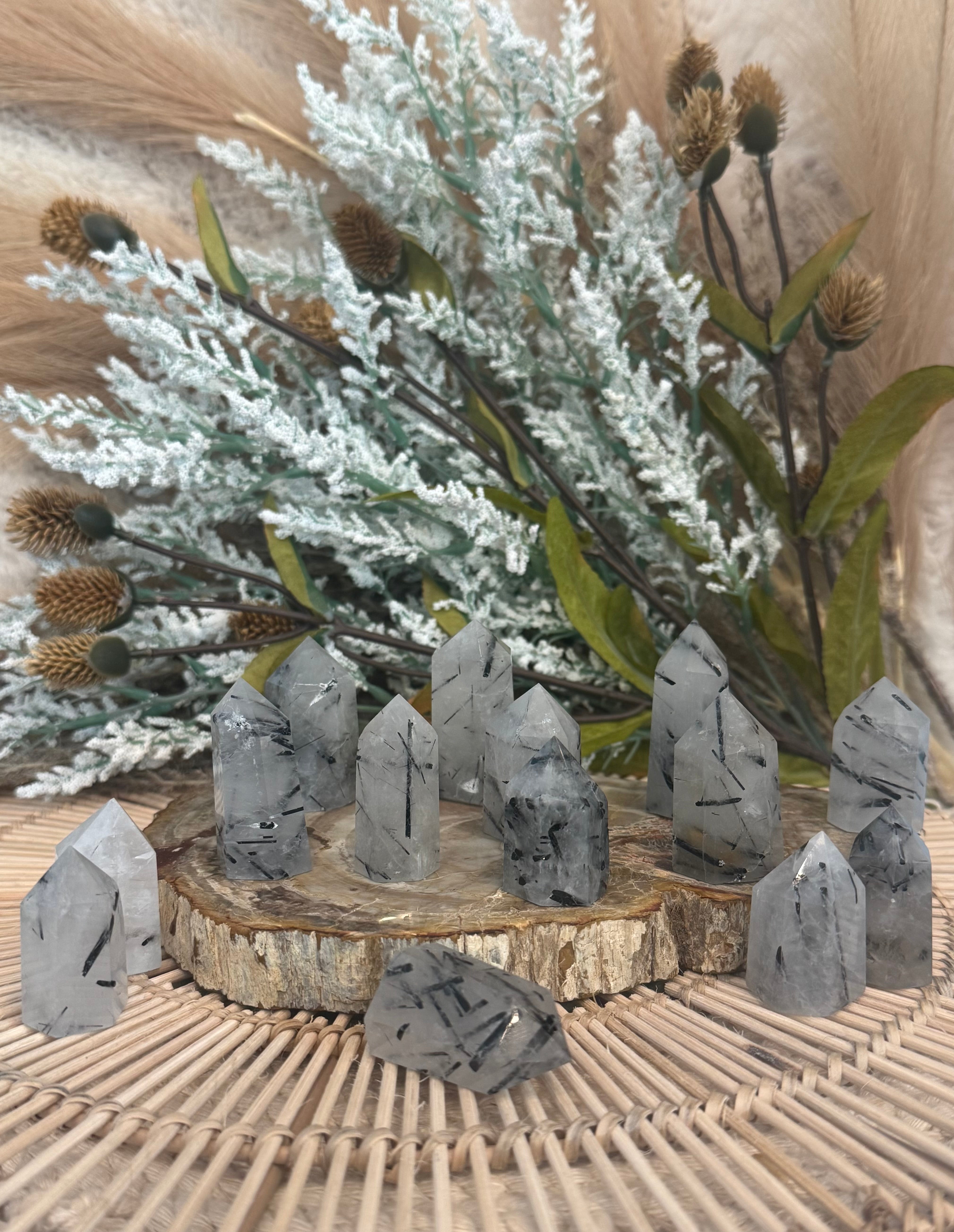 Tourmalated Quartz - Mini – Alaskan Mystic Wonders